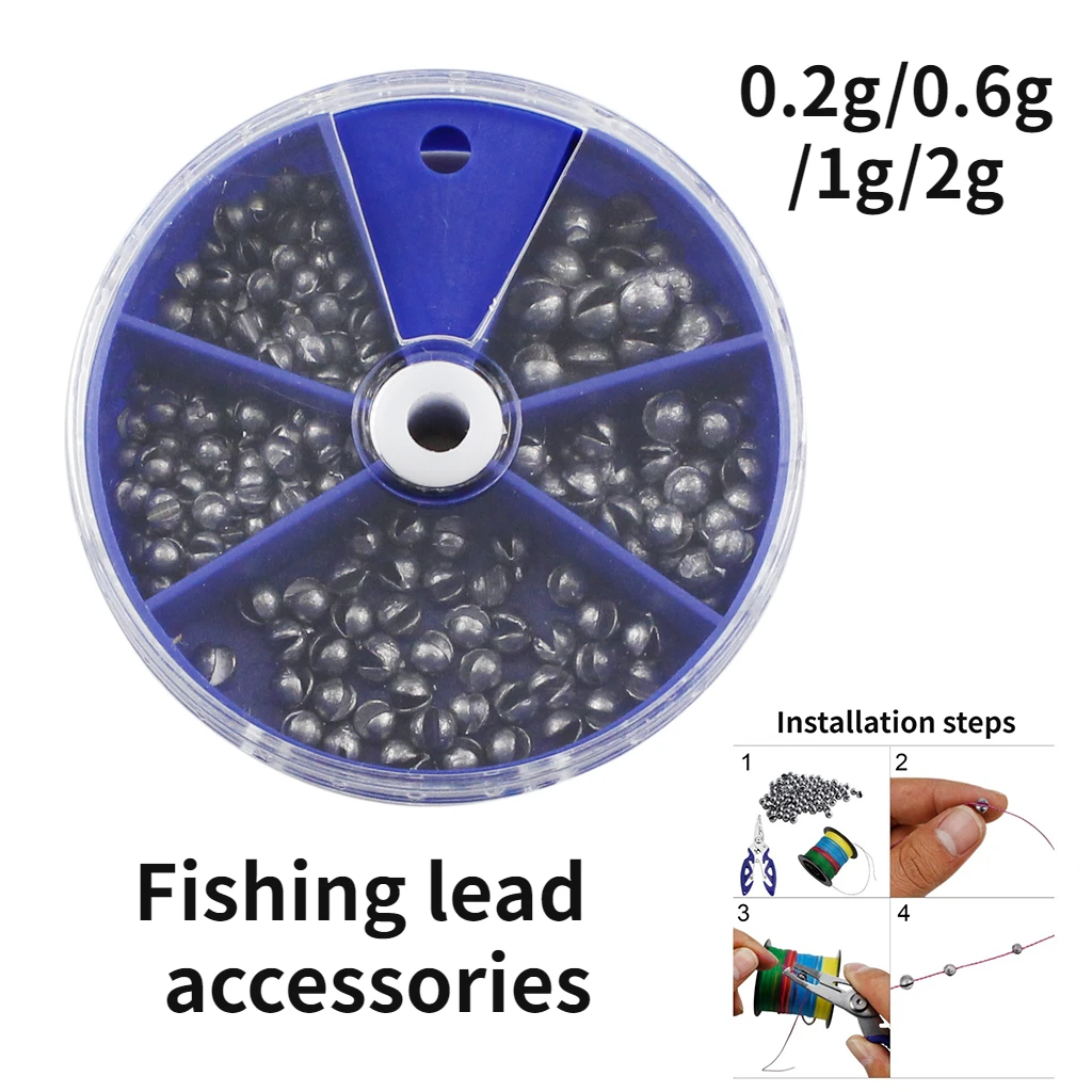 205-100pcs-0-2g-0-6g-1g-2g-Sea-Fishing-Boat-Fishing-Open-Lead-Quick ...