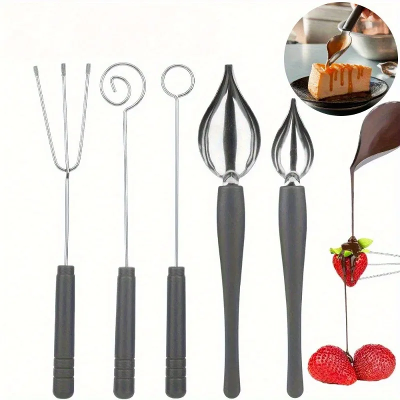 Stainless Steel Chocolate Dipping Forks and Decorating Spoons Essential ...