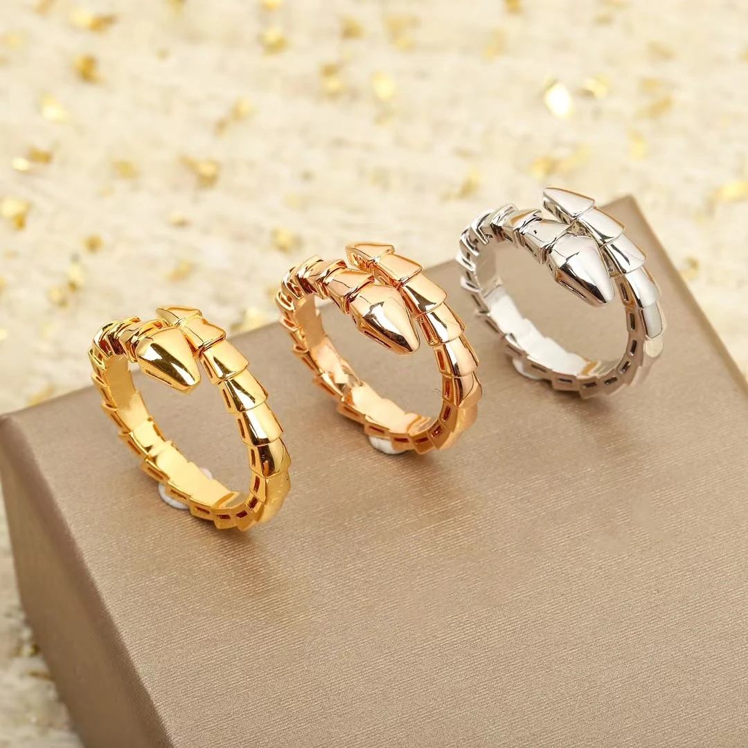 New-925-sterling-silver-snake-head-smooth-snake-bone-ring-female ...