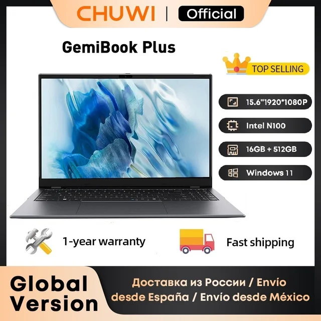 CHUWI GemiBook Plus Laptop 15.6″ Intel N100 Graphics for 12th Gen 1920 ...