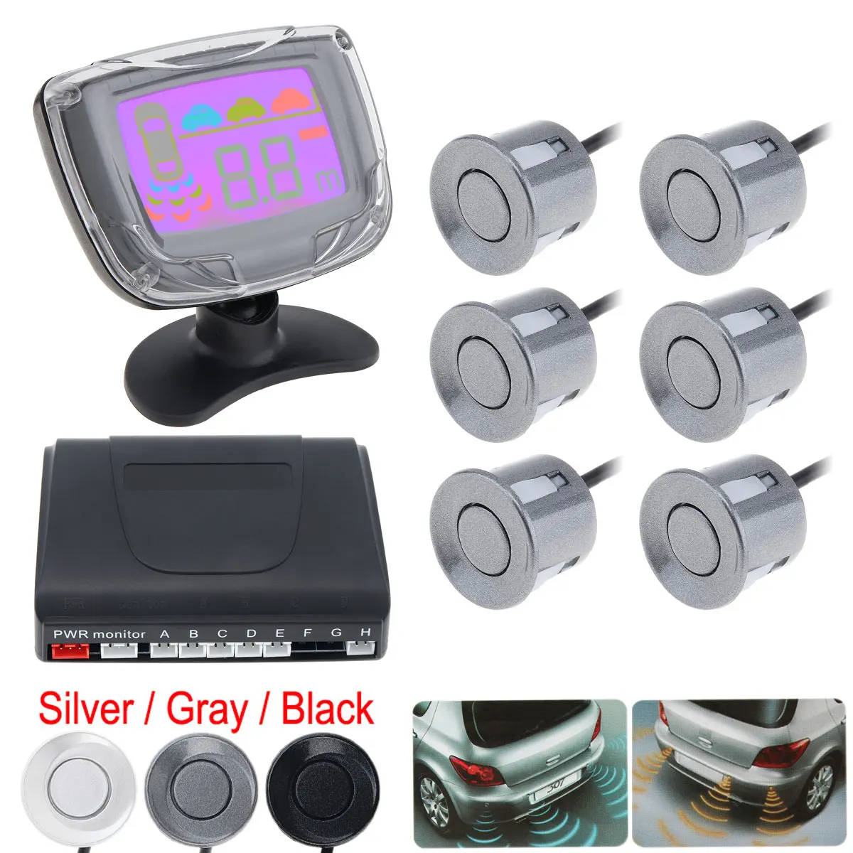 Waterproof Dual CPU System Rear View Car Parking Sensors Parktronic ...