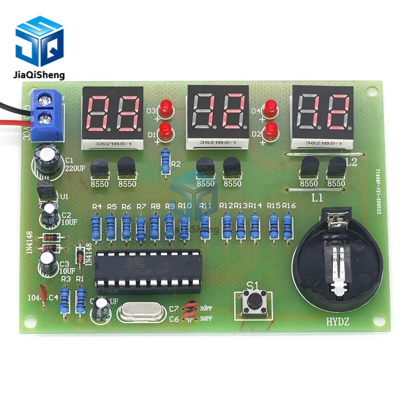 DIY Kits AT89C2051 Electronic Clock Digital Tube LED Display Suite ...