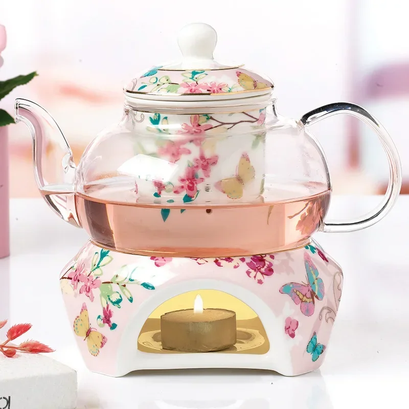 Glass-Tea-Pot-with-Warm-Tea-Stove-Ceramic-Heating-Base-Heat-resisting ...