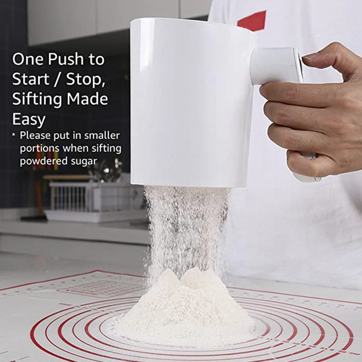Electric-Flour-Shifter-1L-Automatic-Flour-Strainer-Handheld-Cup-Shape ...