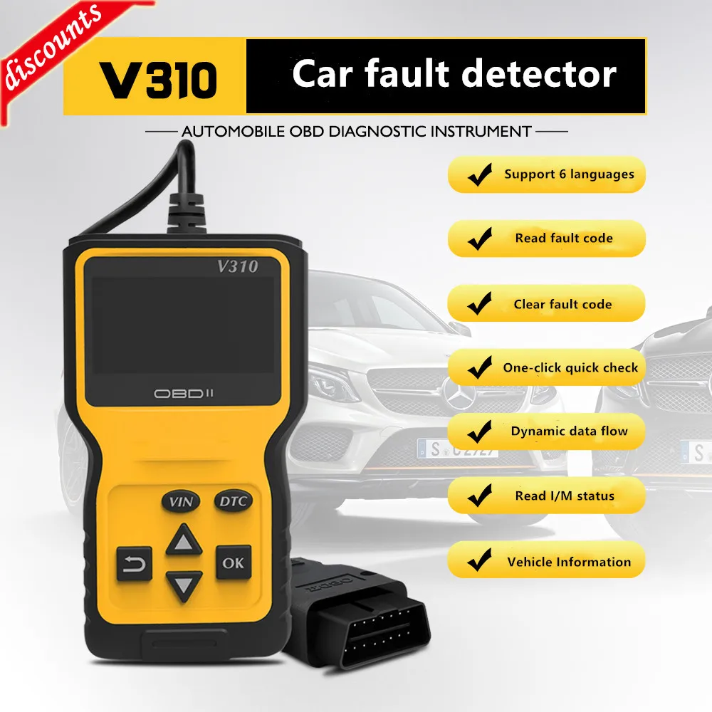 V310 Car Code Reader Scanner Auto CAN OBD2 Diagnostic Scanner tool V1.1 ...