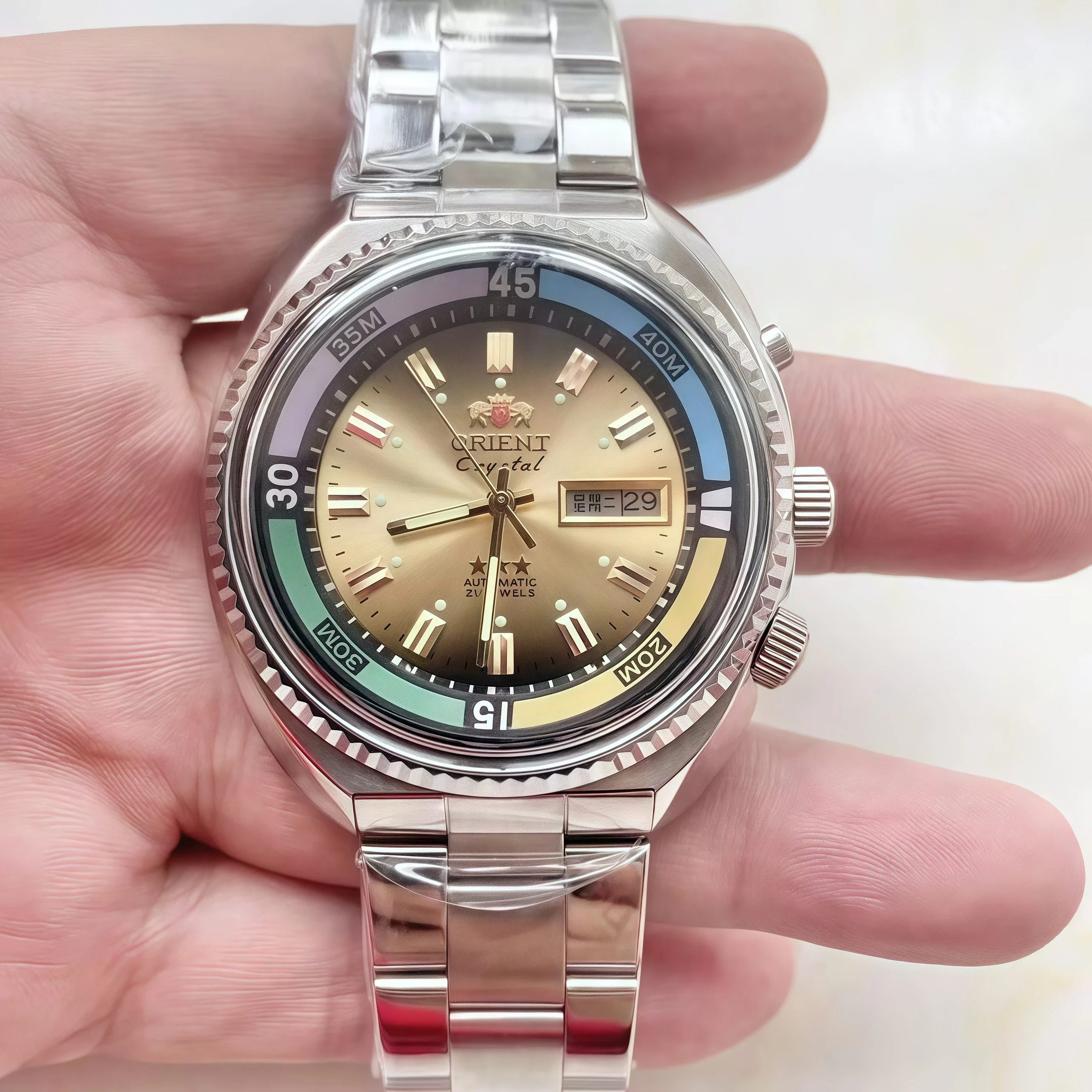 Orient Crystal Automatic Watch (Red Dial) – 21 Jewels Water Resistant ...
