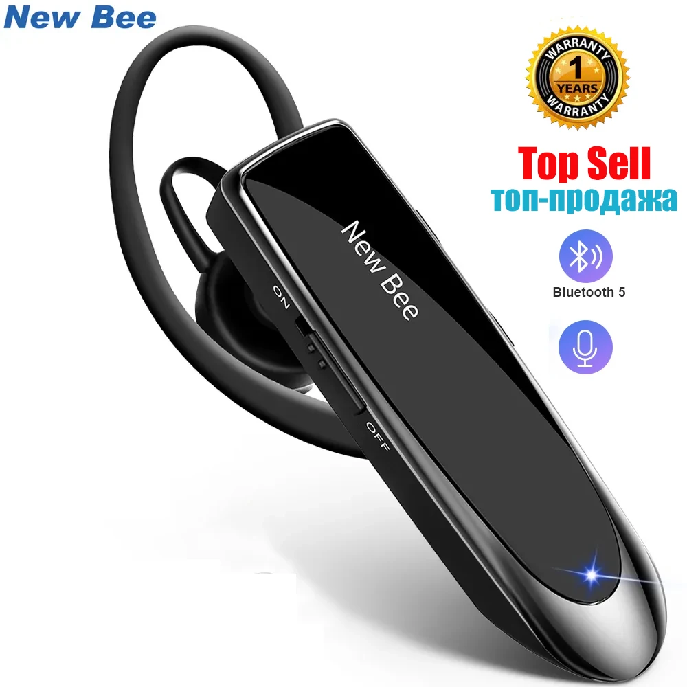 New-Bee-B41-Wireless-Bluetooth-Headset-V5-0-Earphones-Headphones-with ...