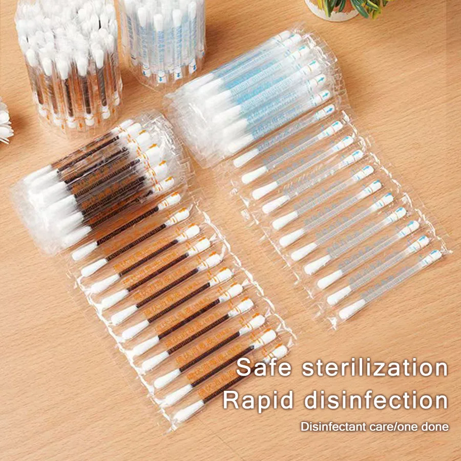 20-250 Pcs Disposable Iodine Cotton Swabs Alcohol Sterilize Asepsis ...