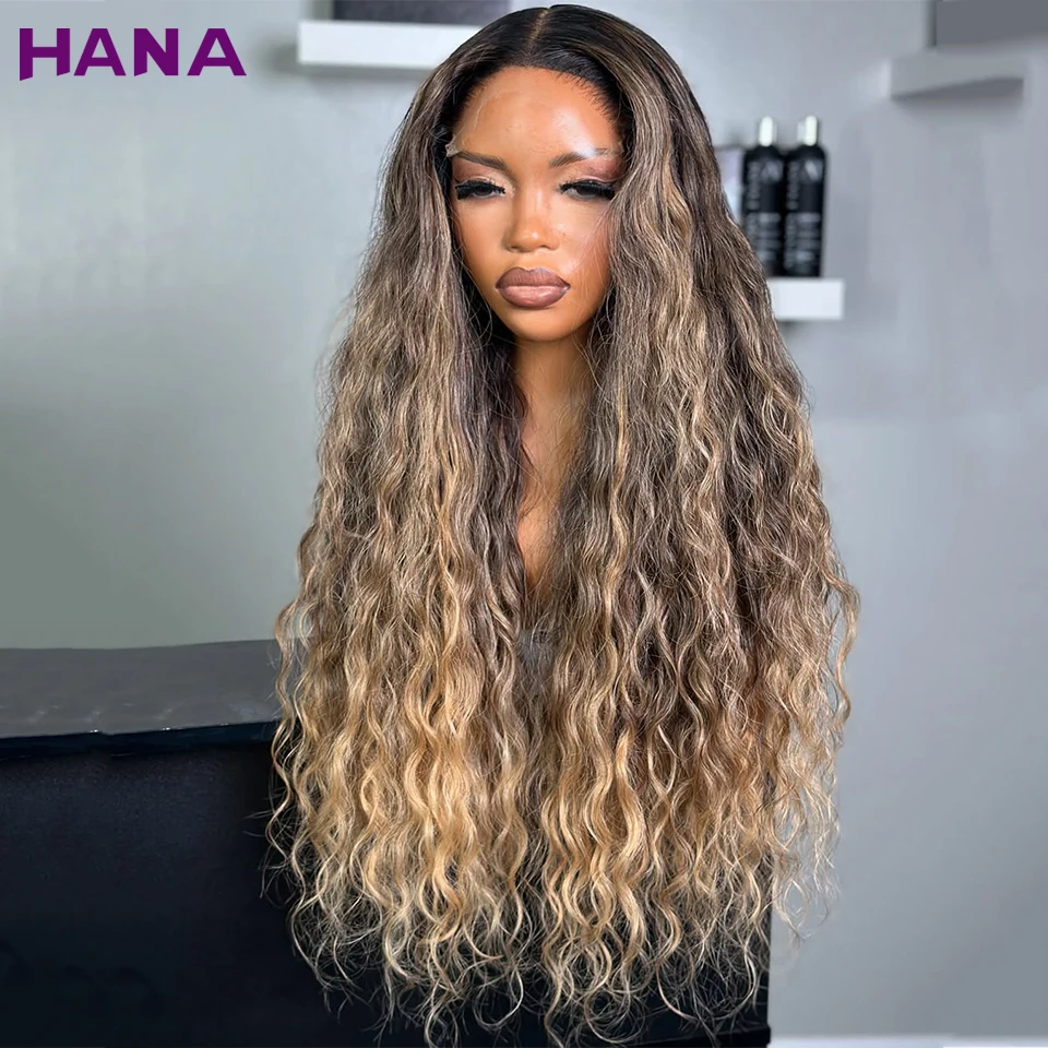 Highlight Brown Blonde Colored 13X6 13X4 Lace Frontal Wig Pre-Plucked ...