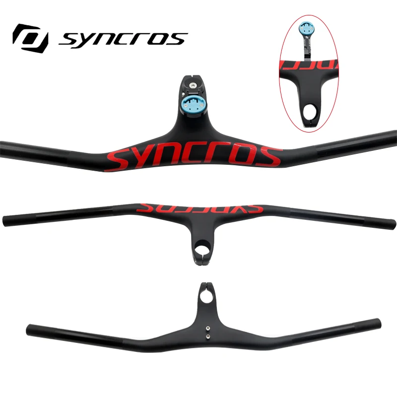 Syncros-red-MTB-Integrated-Handlebar-full-Carbon-Fiber-Handlebar-Stem ...