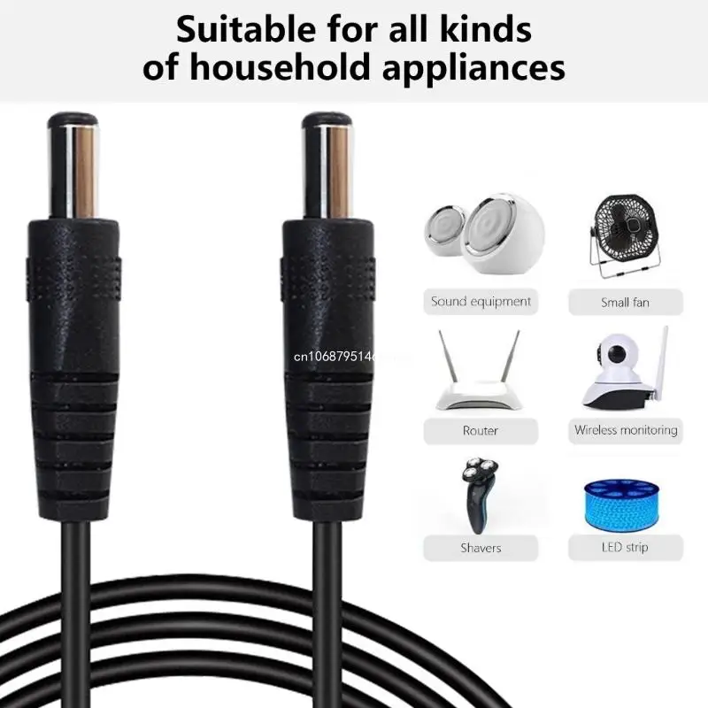 DC5-5x2-1mm-5-5x2-5mm-Double-Male-Power-Cord-Extension-Cable-for-CCTV ...