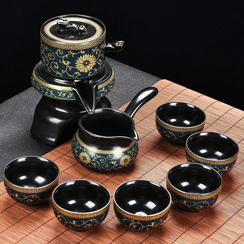 Household-Tea-Set-Complete-Automatic-Rotating-Brewing-Chinese-Kung-Fu ...
