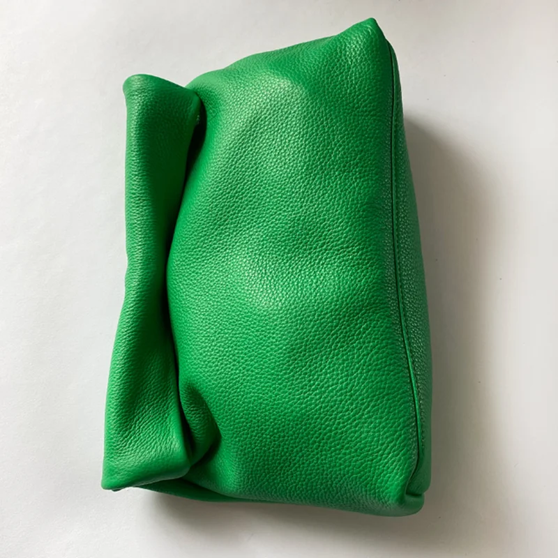 Green-Genuine-Leather-Design-Crimping-Handbags-New-Clutch-Bag-Evening ...