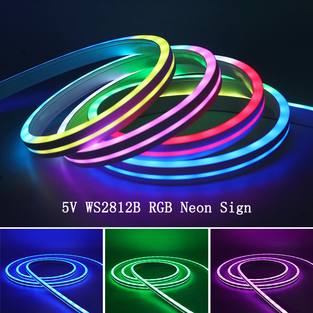 5V-WS2812B-RGB-Neon-Light-Individually-Addressable-Pixel-Light-5050 ...