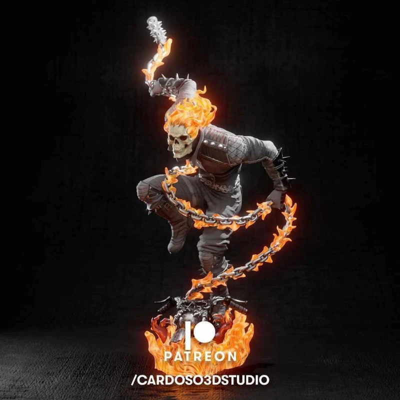 Ghost-Rider-Full-Resin-Figure-Girl-1-24-Scale-75mm-Assemble-Miniatures ...