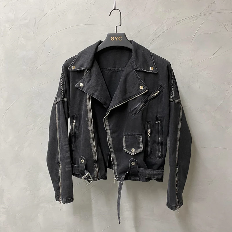 Denim Punk Jacket Mens