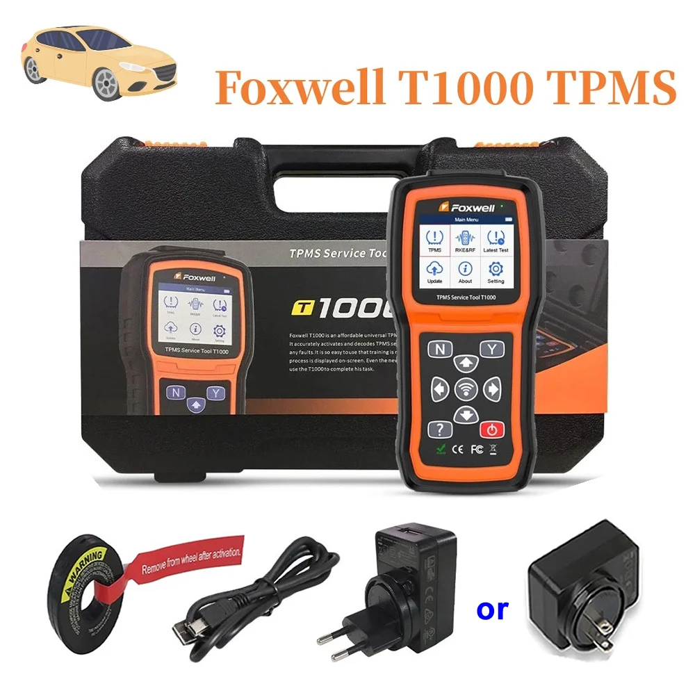 Original FOXWELL T1000 TPMS Sensors Programming Auto Tester Detector ...