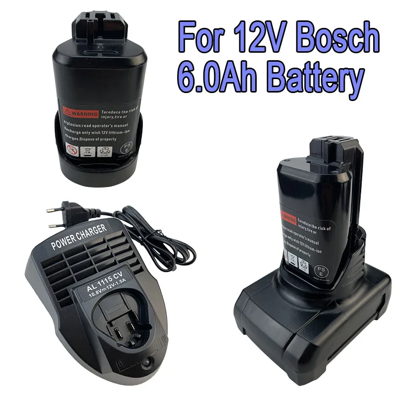 10-8V-12V-3000mah-6000mAh-Li-ion-Rechargeable-Battery-for-BOSCH-D ...