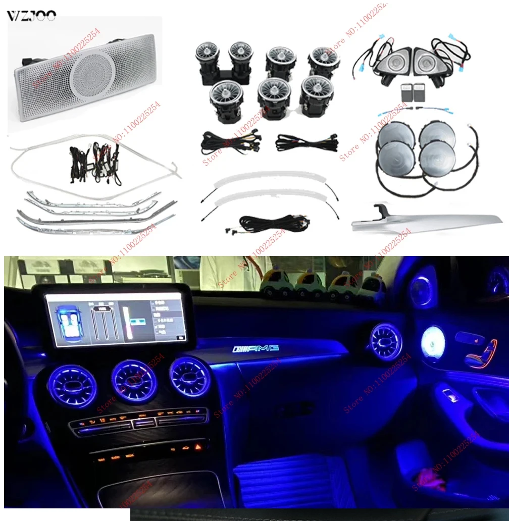 Ambient-lighting-3-12-64-Colors-For-Mercedes-Benz-C-GLC-class-Coupe-AMG ...