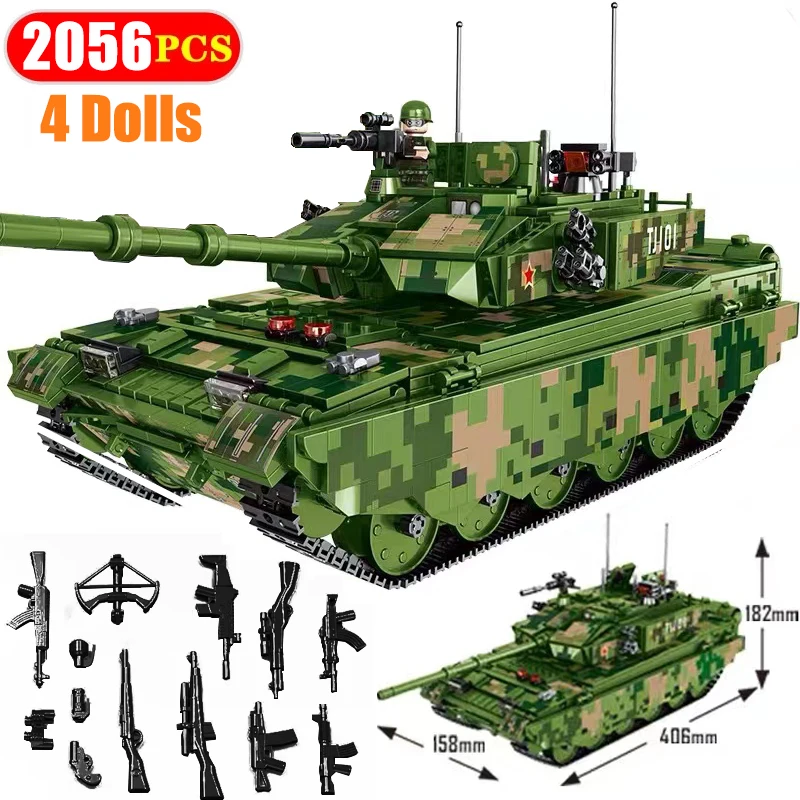 WW2 Military Leopard Tank M1A2 Leopard 2 Tank Bricks Model - The Brick ...