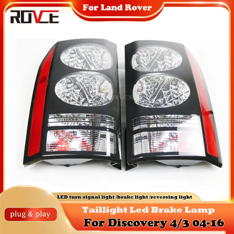 Rovce Car Rear Led Tail Lights Brake Lamp Signal With Bulb For Land ...