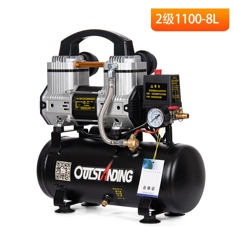 Small-Air-Compressor-Oil-free-Silent-Air-Pump-High-Pressure-Industrial ...