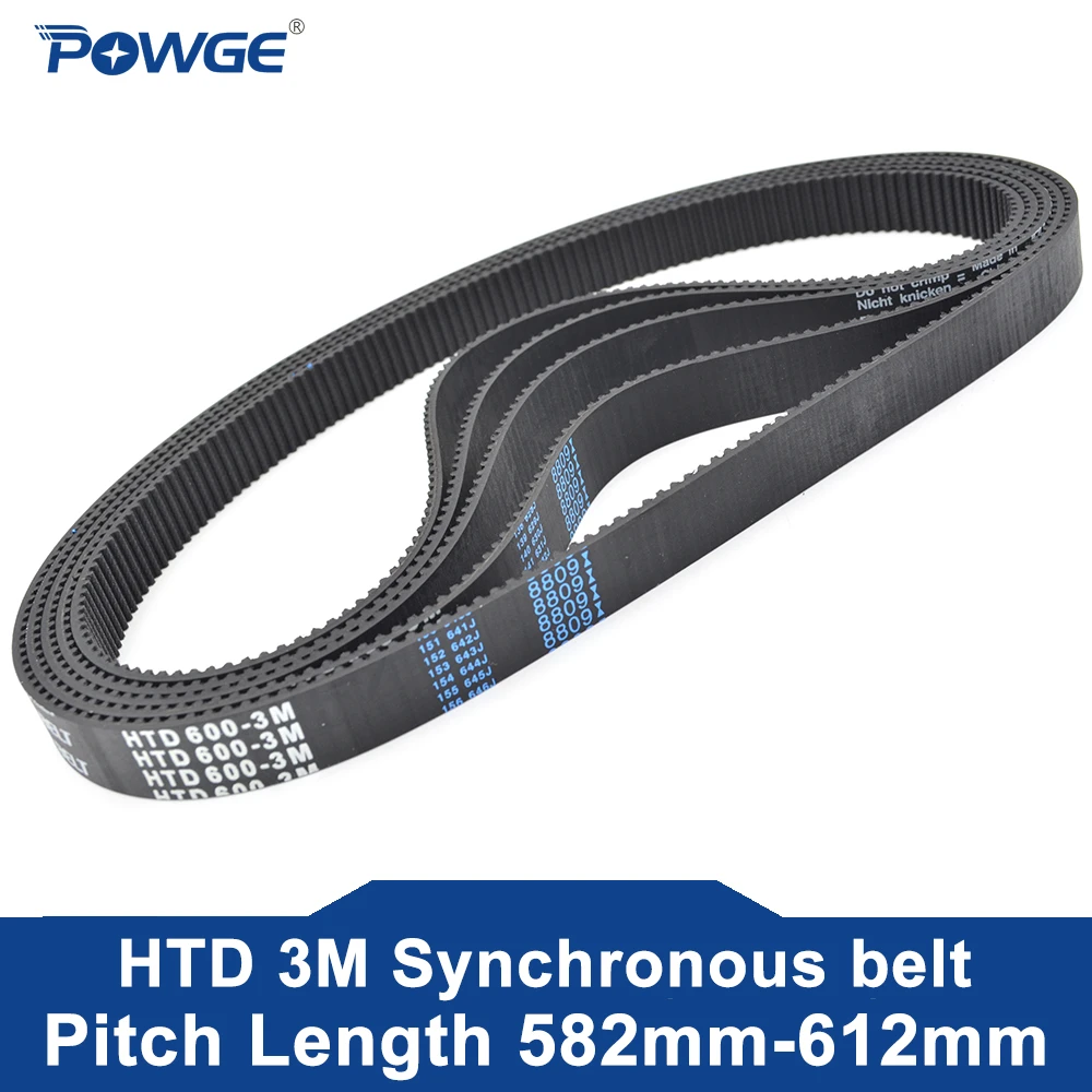 Powge Htd 3m Timing Belt Pitch Length 582/585/588/591/594/597/600/603 ...
