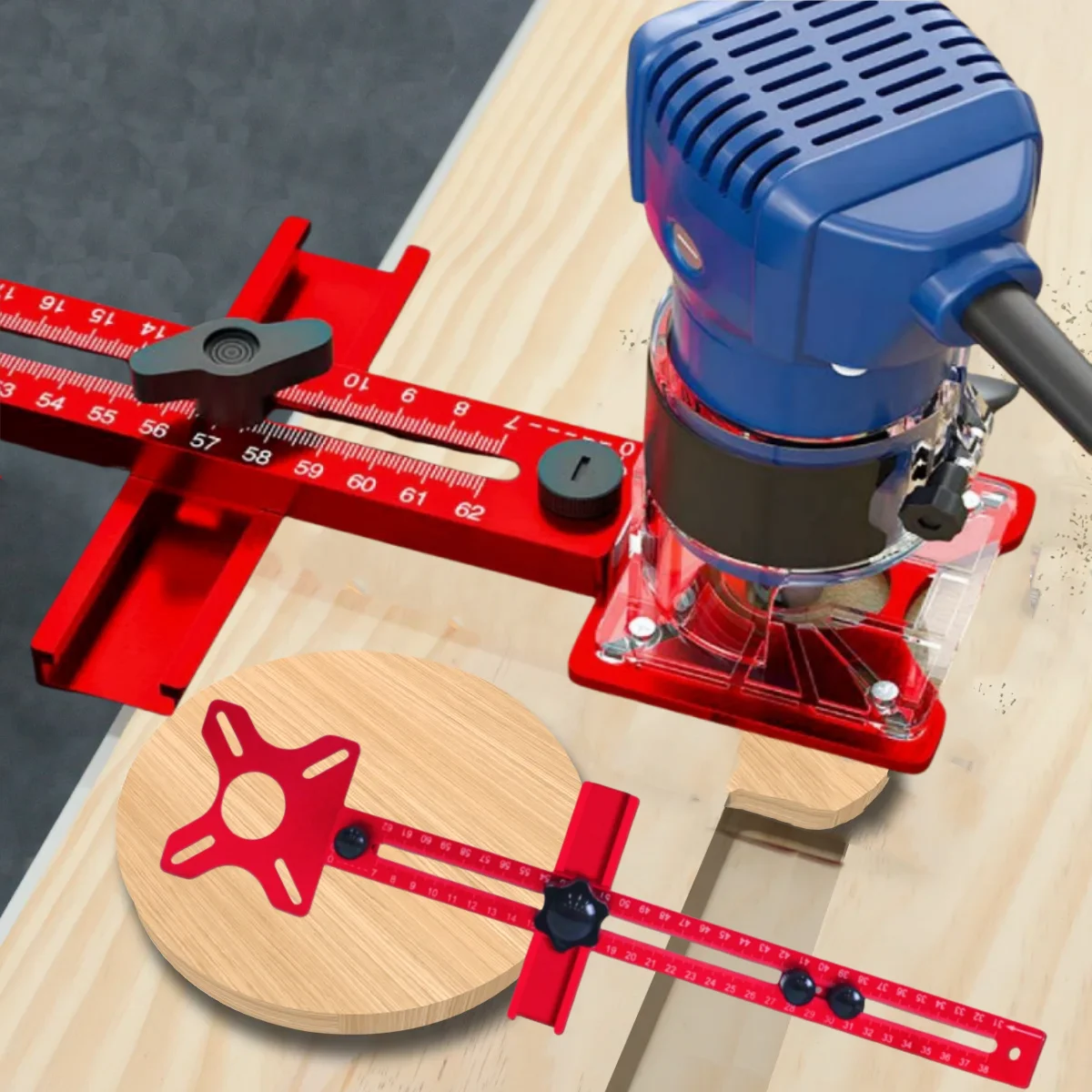 Woodworking Router Milling Groove Bracket 3 in 1 Router Circle Cutting ...