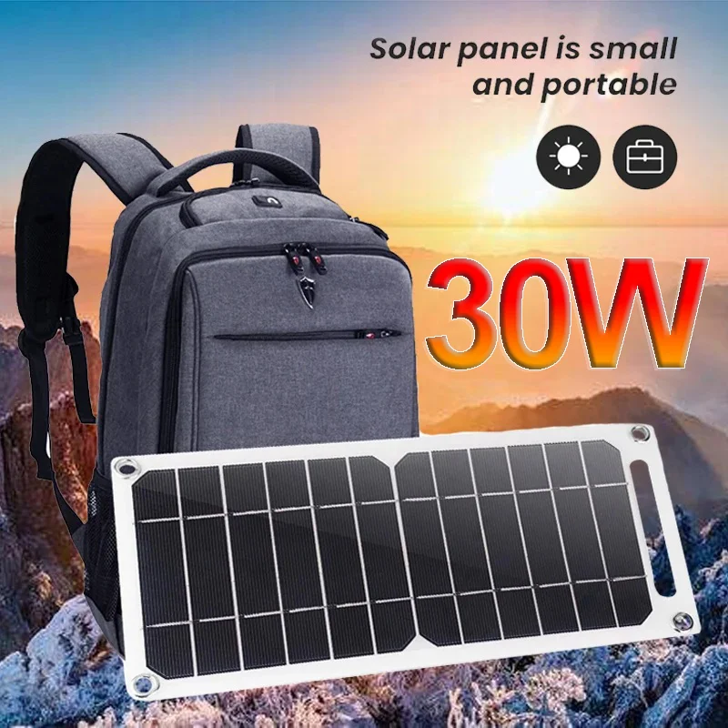 30W-Foldable-Portable-Solar-Plate-5V-Mini-USB-Solar-Power-Bank-Outdoor ...