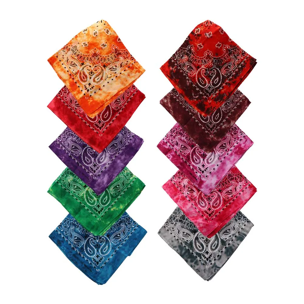 Tie-Dye-Bandana-Cotton-Paisley-Bandanas-Headbands-Cowboy-Handkerchiefs ...