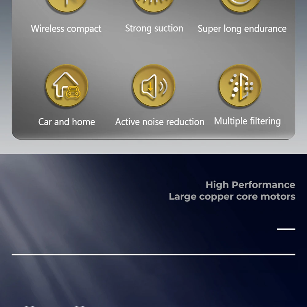 Couleur 260kpa Aspirateur Cyclone sans fil pour voiture, nettoyage à la ...