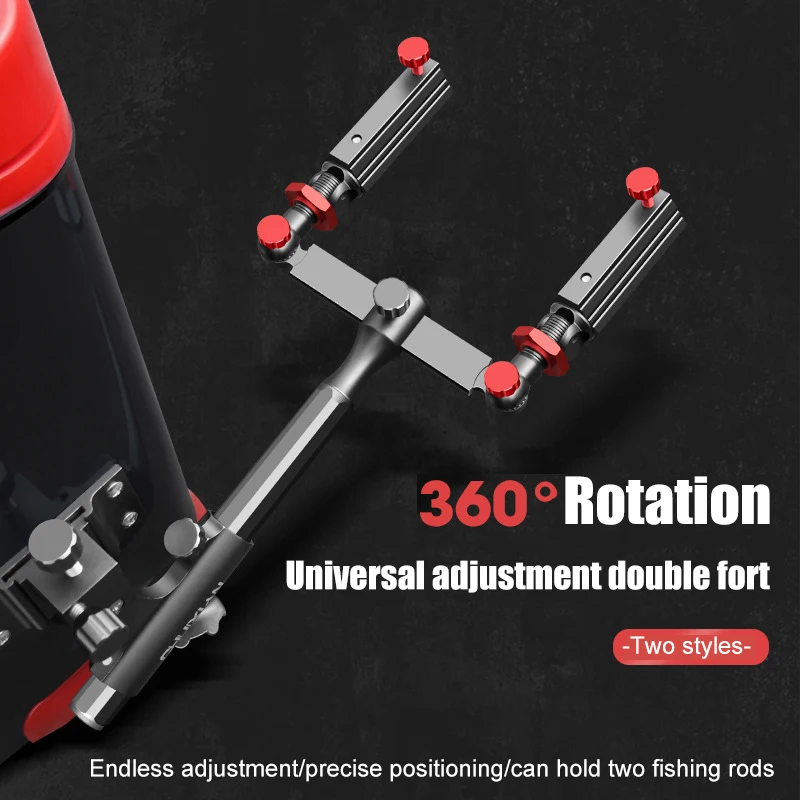 Fishing-Rod-Support-Fishing-Box-Chair-Style-Double-Turret-Support-360 ...