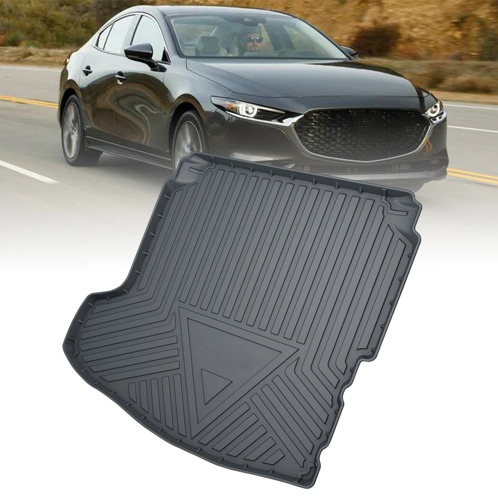 TPE Storage Box Pad Rear Trunk Mat For Mazda 3 Sedan 2020 2021 Waterproof Protective Liner Trunk ...