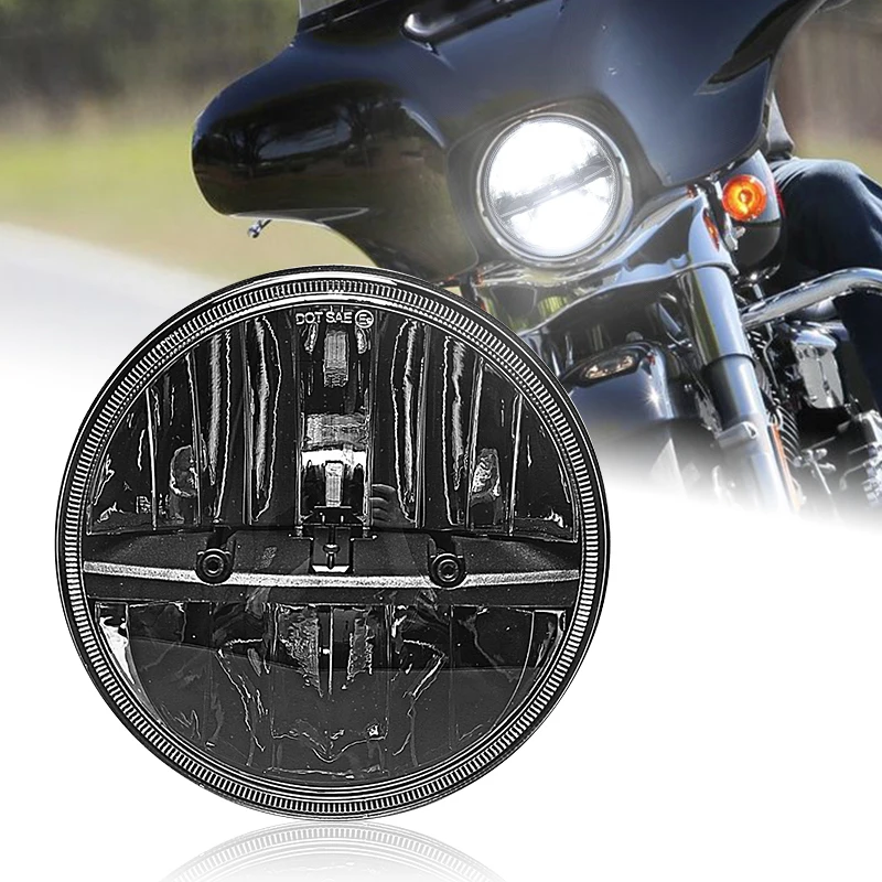 7-Round-LED-Projection-Headlight-For-2012-2016-Harley-FLD-Motorcycle-7 ...