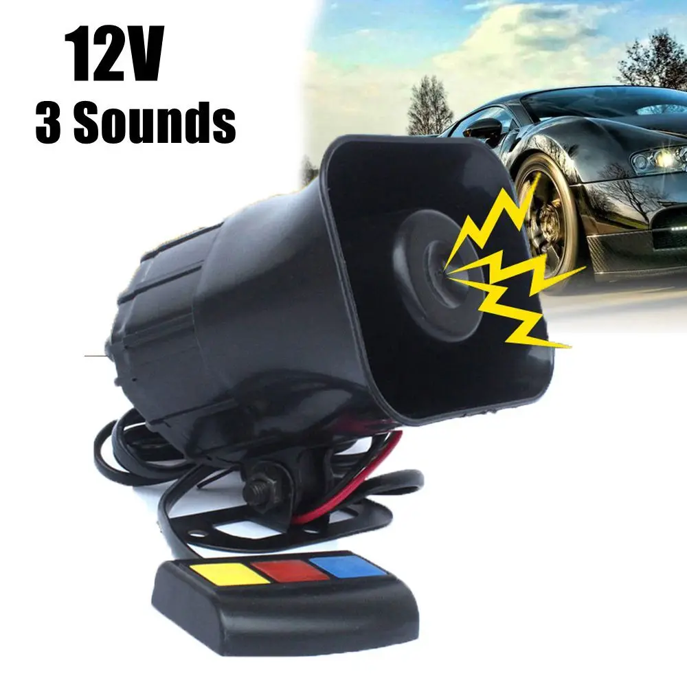 12V-3-Tone-Sound-Loud-Car-Horn-Emergency-Whistle-Loud-Speaker-Siren ...