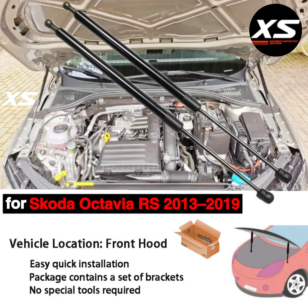Front Hood Bonnet Struts For Skoda Octavia RS Mk3 (5E) 2013-2020 Modify ...