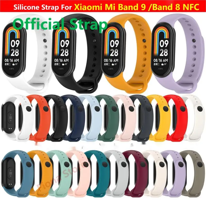 Silicone-Strap-For-Xiaomi-Mi-Band-9-8-Sport-Smart-Watch-Wrist-Bracelet ...