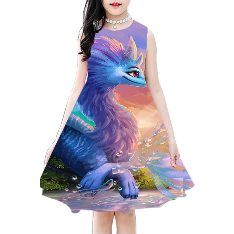 Disney Raya and The Last Dragon 3D Print Girls Dress Cartoon Movie ...