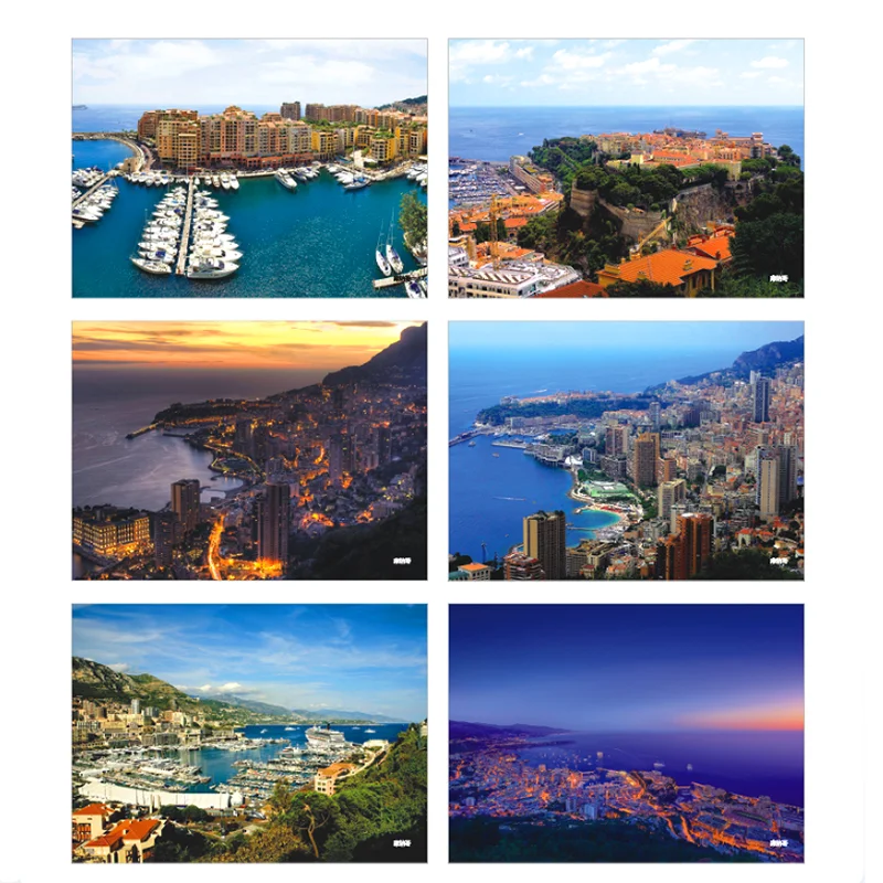 Sale ! 6Pcs Monaco Landscape Post Card Beautiful The Mediterranean ...