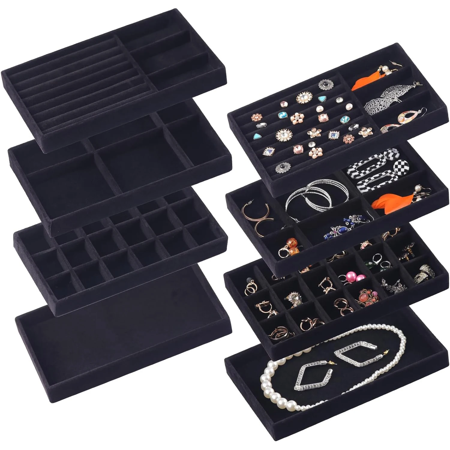 Stackable-jewelry-storage-box-drawer-stackable-tray-jewelry-drawer ...