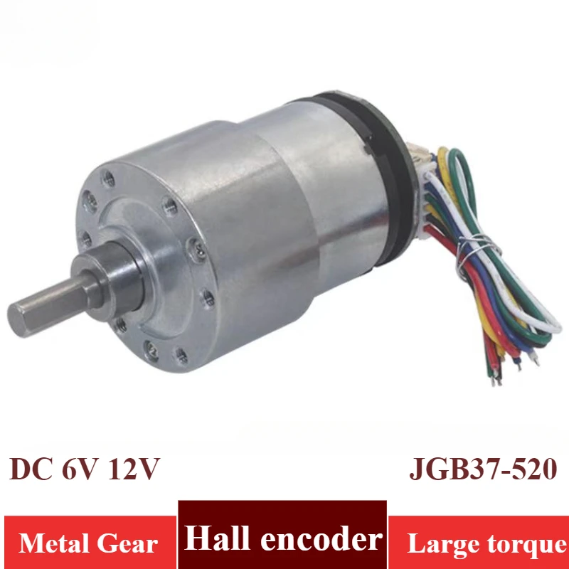 520-encoder-DC-gear-motor-AB-dual-phase-Hall-code-disc-speed ...
