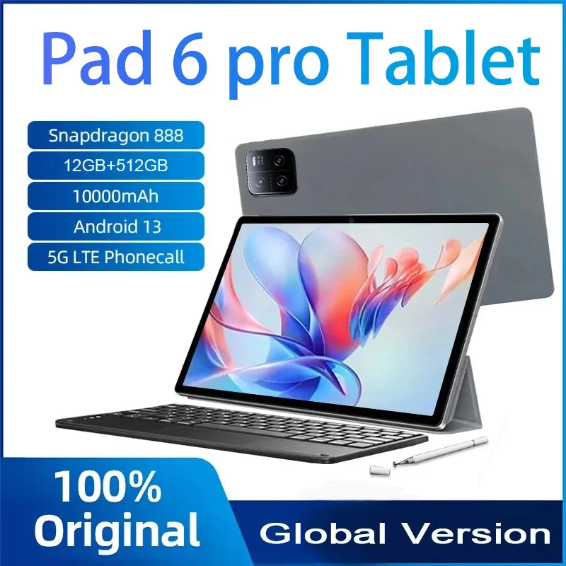 2024-Global-Version-Tablet-Android-13-Pad-6-Pro-12GB-Ram-512GB-Rom ...