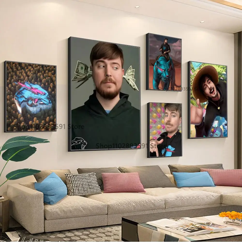 1pc-Game-Blogger-M-Mr-Beast-Poster-Paper-Print-Home-Bedroom-Entrance ...