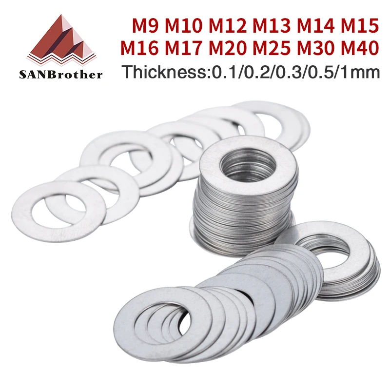 10pcs High Quality M2 M3 M4 M5 M6 M8 M9 M10 M12 to M40 304 Stainless Steel Ultrathin Adjust ...