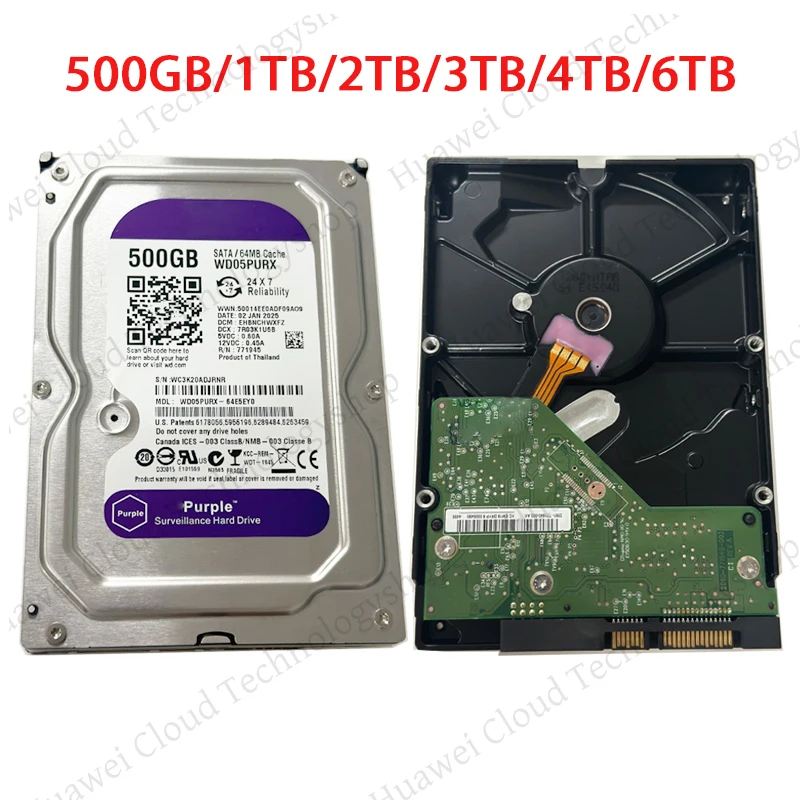 Hard Disk Internal 1-10TB VV D Purple 3.5 "64M Cache SATA III 6 Gb/s ...
