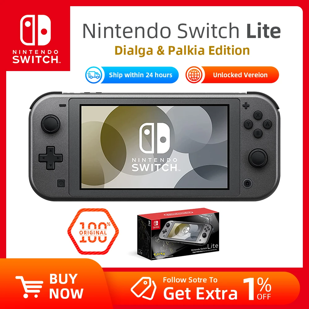 Nintendo Switch Lite Dialga Palkia 5.5 Inch Lcd Touch Screen 32gb Built-in + Control Pad ...