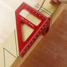 Square Triangle Ruler Tools Carpenter | Aluminum Alloy Miter Triangle ...