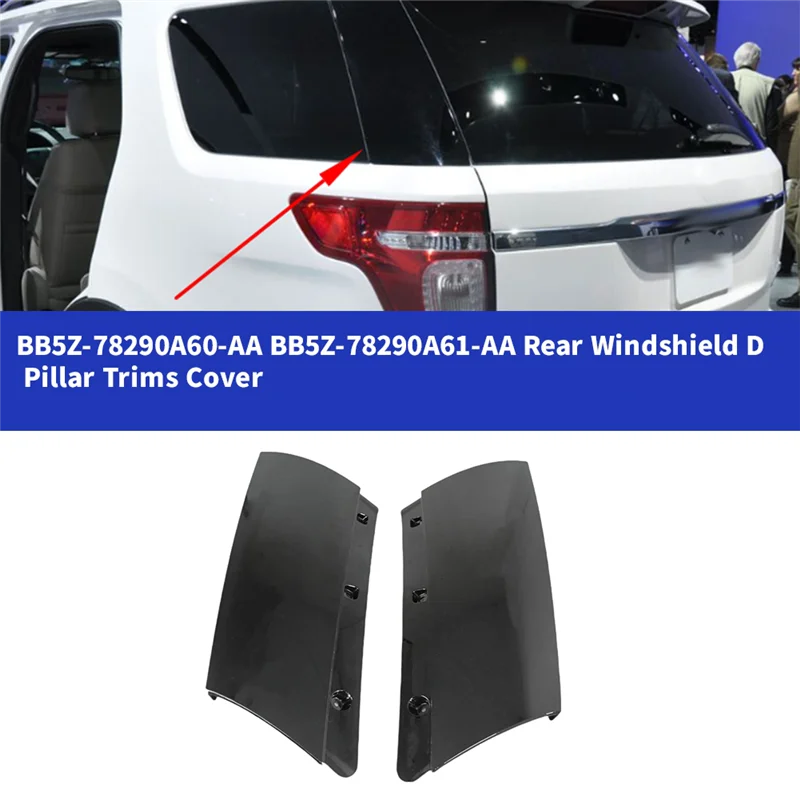 Car D Pillar Molding Rear Door Windshield Exterior Trims Cover For Ford ...