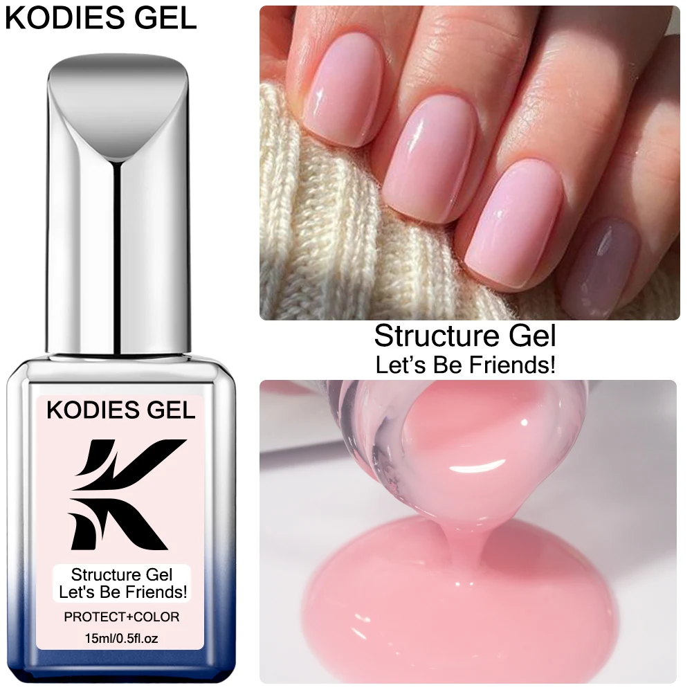 KODIES-GEL-French-Pink-Rubber-Base-Gel-Nail-Polish-High-Viscosity-UV ...