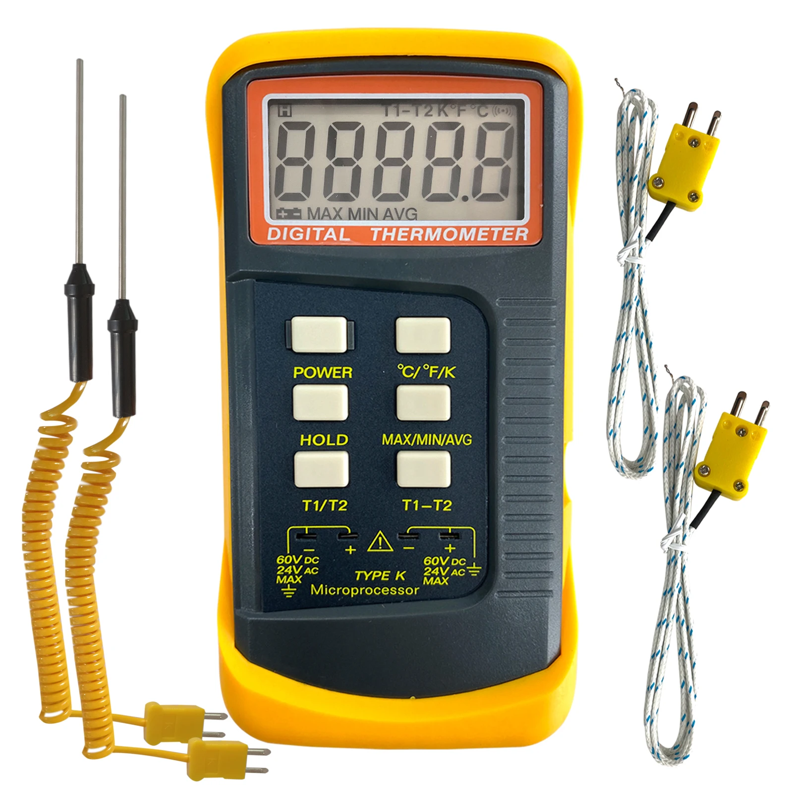 2-Channels-Digital-k-Type-Thermometer-thermocouple-Temperature-Meter ...